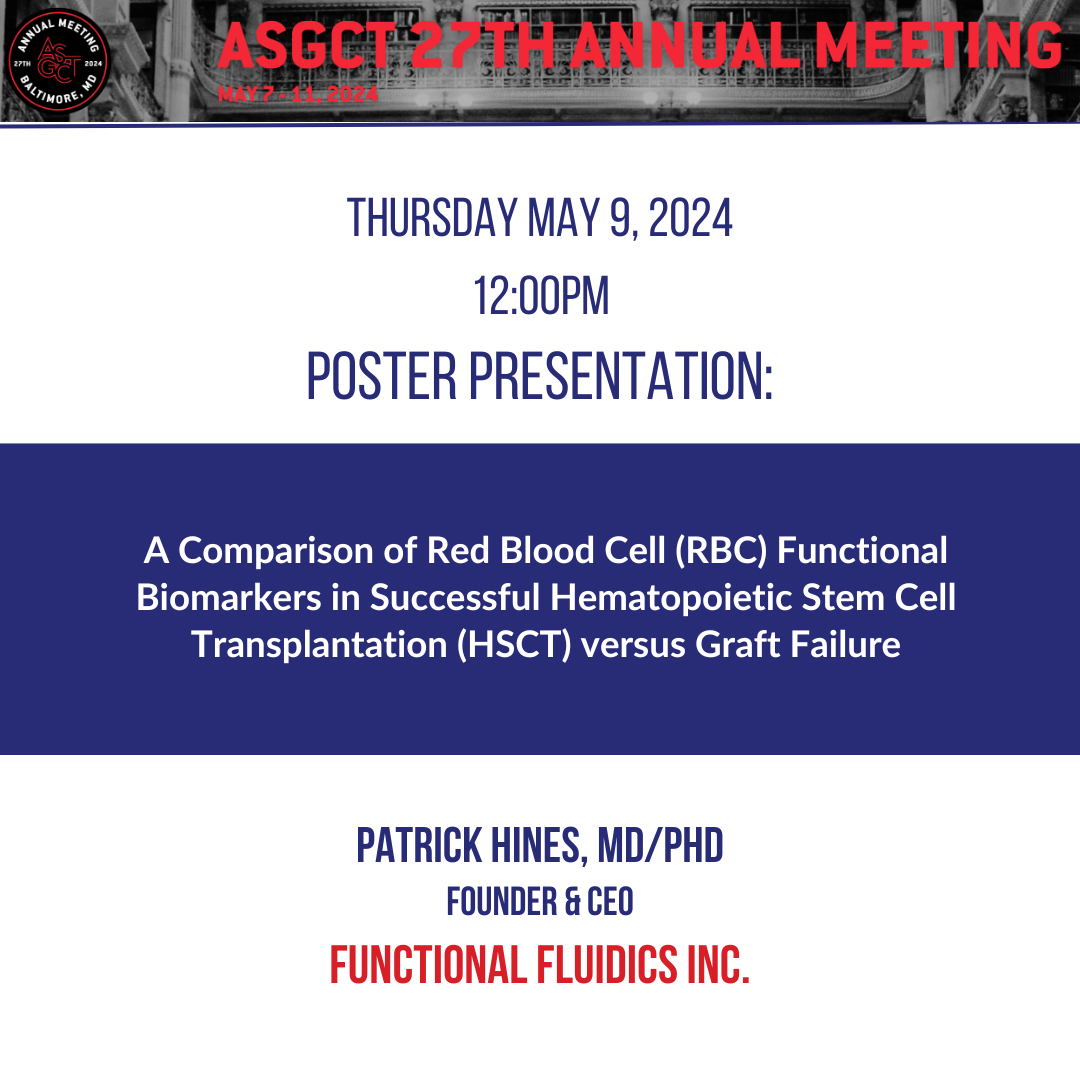 Functional Fluidics Presents at the ASGCT 27th Annual Meeting